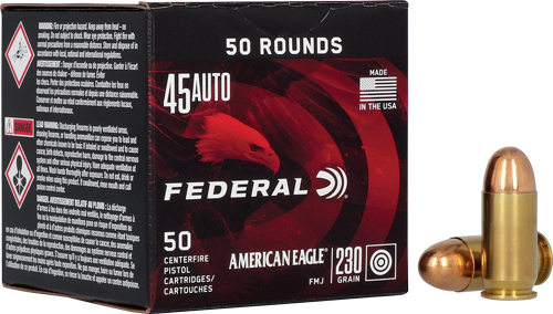 500 Rounds of FEDERAL AE 45 ACP 230GR FMJ - Pistol Ammunition at ...