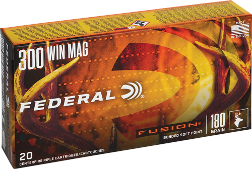 200 Rounds of FEDERAL FUSION 300 WIN MAG 180GR FUSION - Rifle Ammo at ...