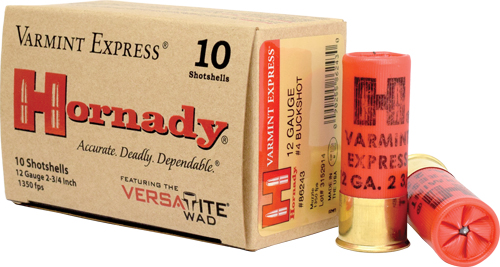 100 Rounds of HORNADY 12GA 2.75" no.4 BUCK 24 PELLETS - Shotgun Shells ...
