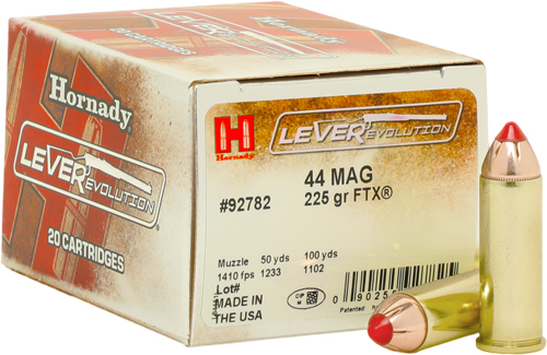200 Rounds of HORNADY LEVEREVOLUTION 44 REM MAG 225GR FTX - Pistol ...