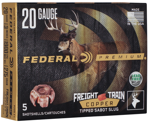 250 Rounds of FEDERAL FREIGHT TRAIN 20GA 3" 275GR SABOT - Shotgun ...