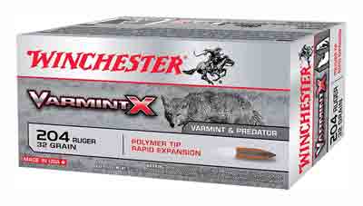 200 Rounds of WINCHESTER VARMINT-X 204 RUGER 32GR POLYMER TIP - Rifle ...