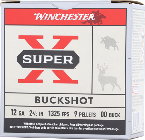 250 Rounds of WINCHESTER SUPER-X 12GA 2.75" 00 BUCK 9 PELLETS - Shotgun ...