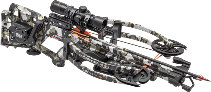 Wicked Ridge Xbow Fury 410 Acudraw De-Cock 410Fps Camo - Crossbows at ...