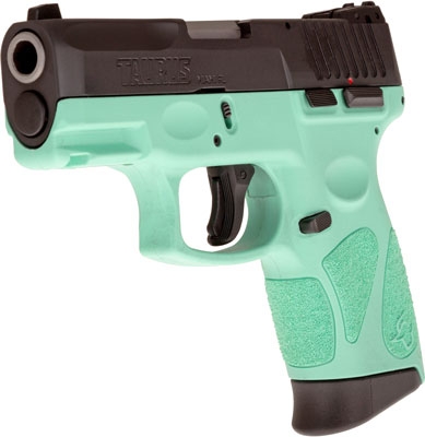 Taurus G2c 9mm 12-Shot 3-Dot Adj. Cyan Frame Black Slide - Semi Auto ...